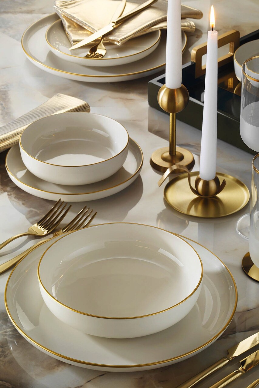 Serviciu de masa 16 piese PMOD16YS14R520, Kutahya Porselen, portelan ...