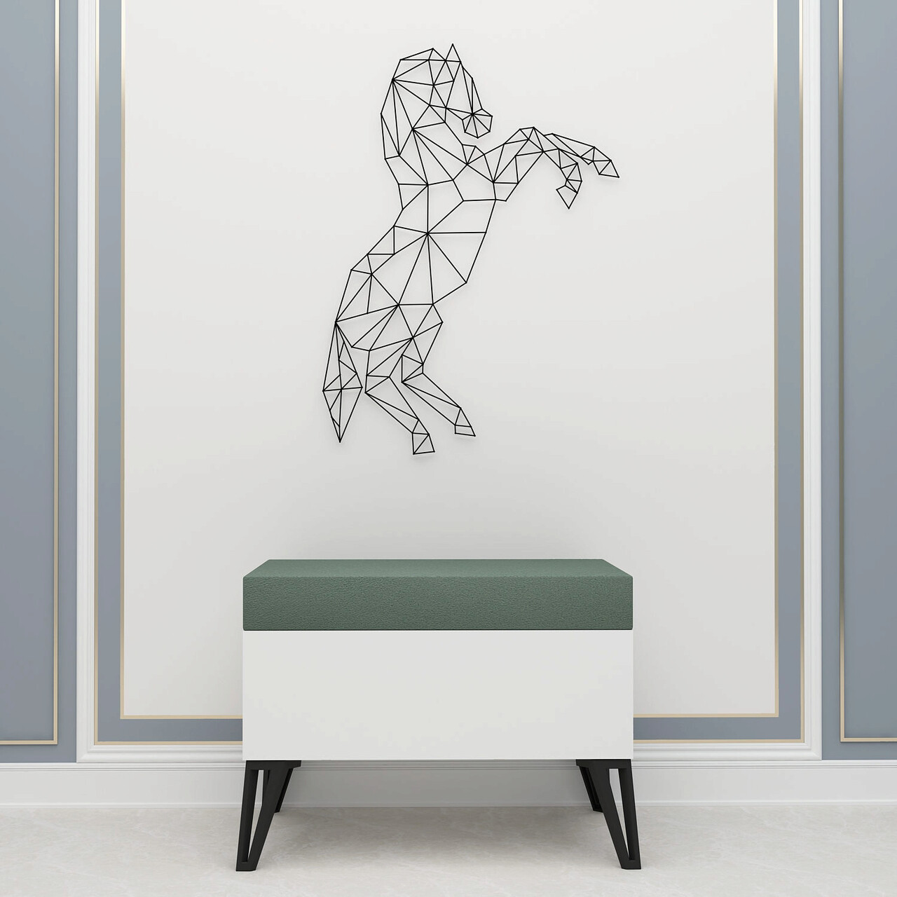 Cufar, Olivia, November, 72x53.4x35 cm, PAL, Alb/Verde - mezoni.ro