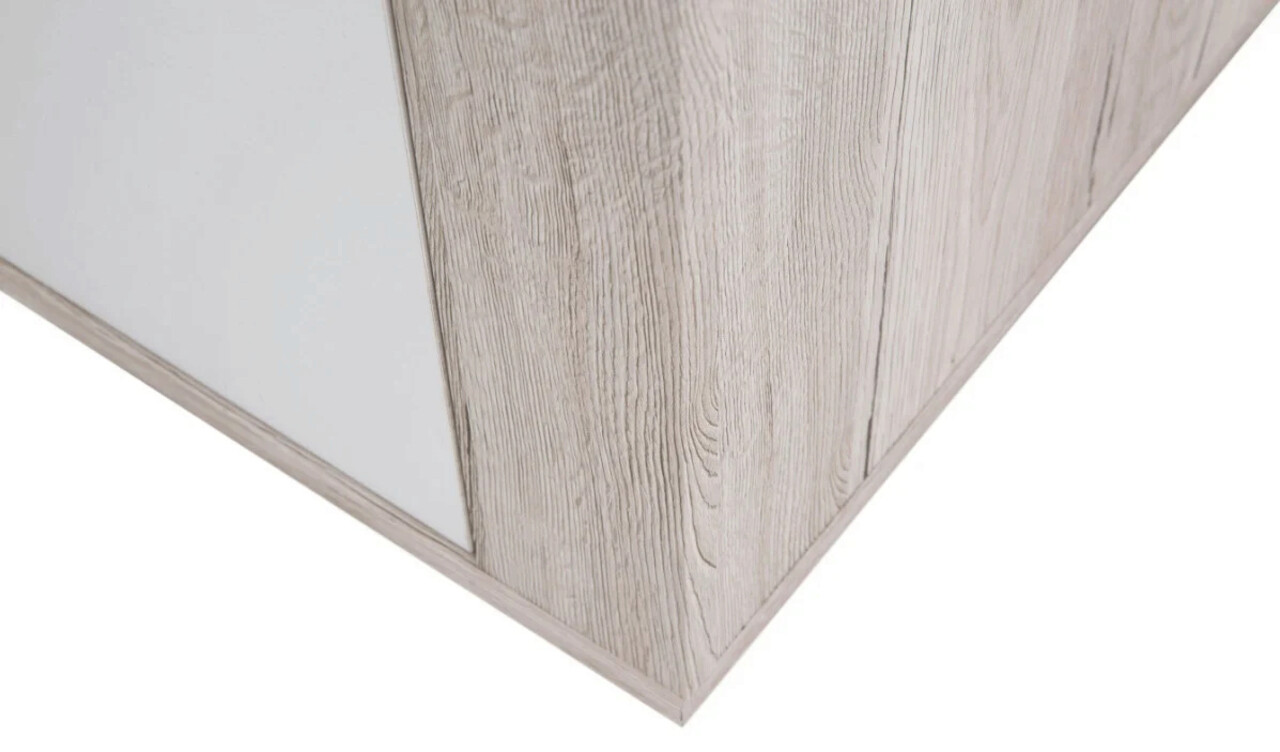 Comoda Reusel, Bedora, 135.7x41.3x88.3 cm, PAL/plastic, stejar/alb ...
