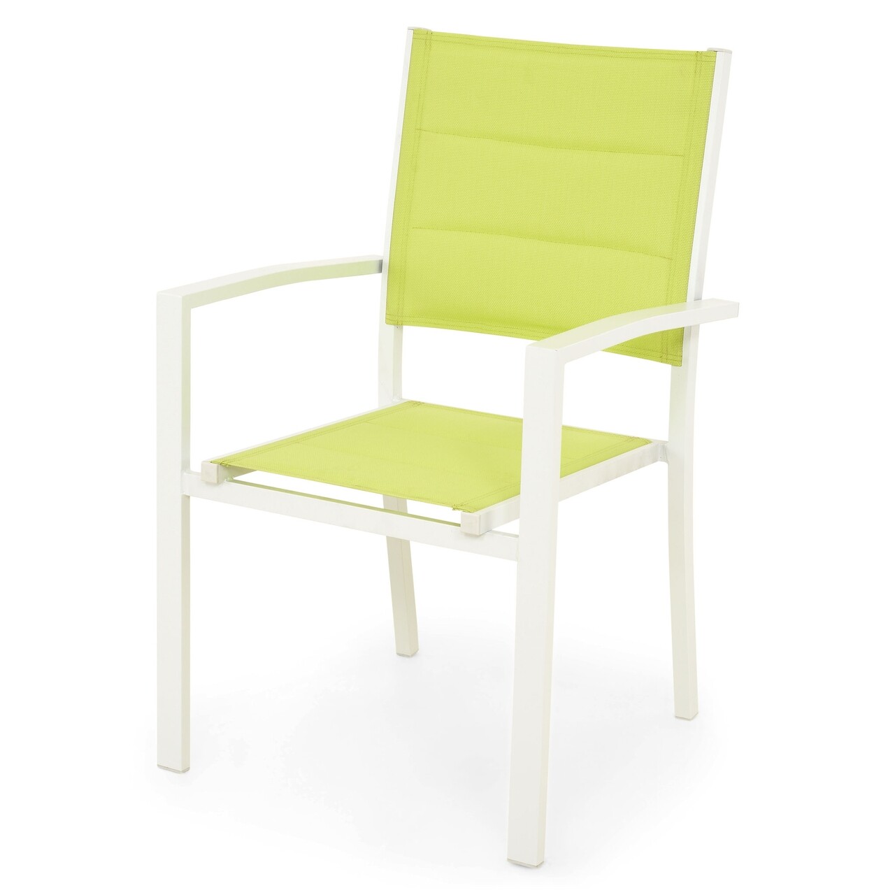 Scaun suprapozabil pentru exterior, Dune, 56.5 x 60 x 90 cm, alb/verde ...