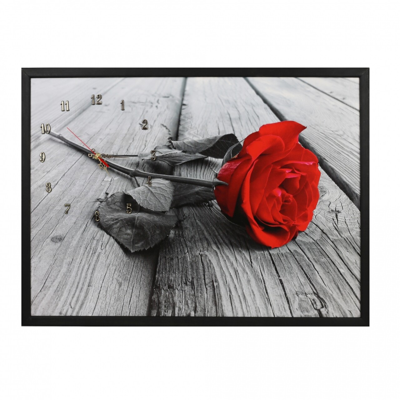 Tablou cu ceas 50x70 cm Rose - mezoni.ro