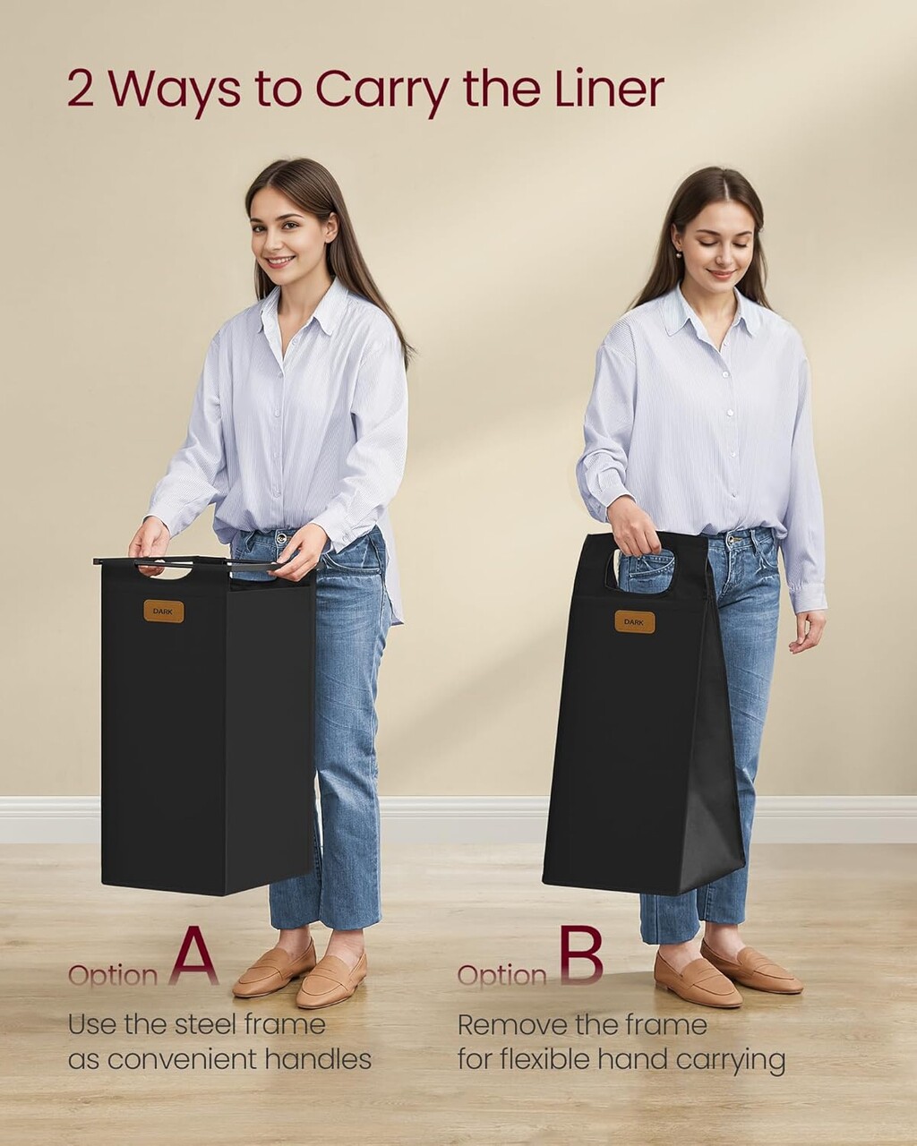 Cos de rufe cu 3 compartimente, rafturi si roti, Vasagle, 150 L ...