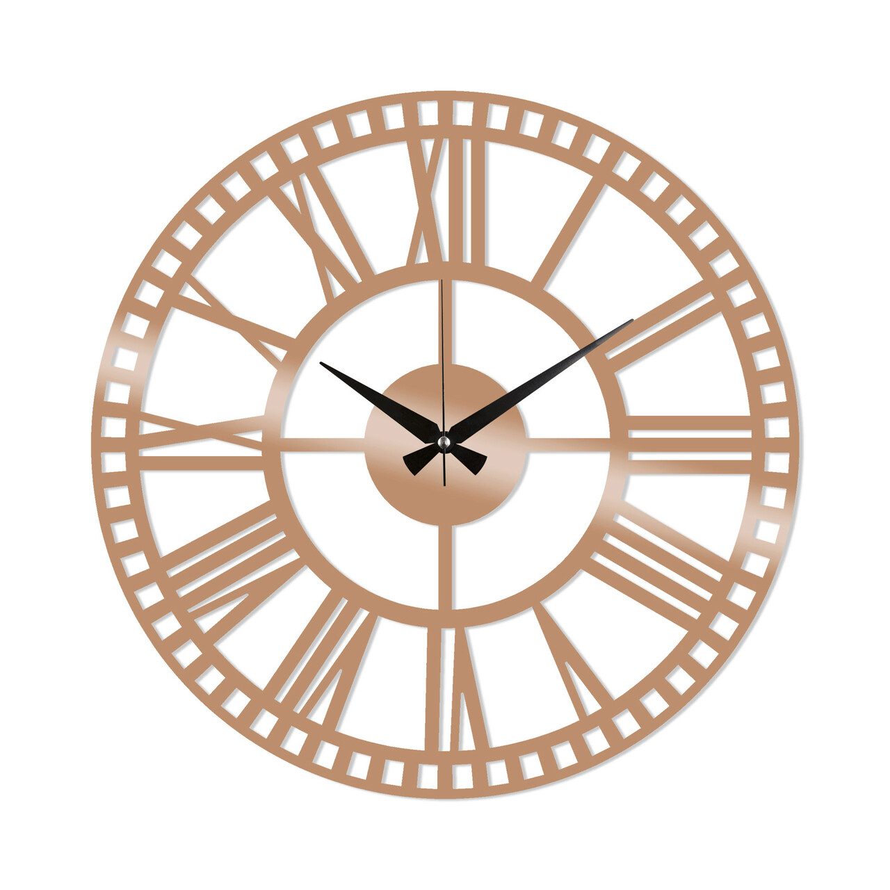 Ceas de perete, Metal Wall Clock 10, Metal, Dimensiune: 48 x 48 cm ...