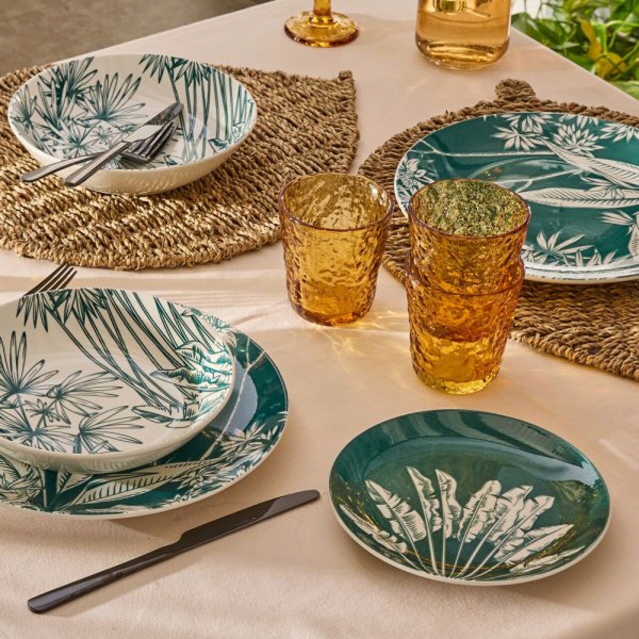 Serviciu de masa 18 piese Madison Palm, Tognana Porcellane, portelan ...