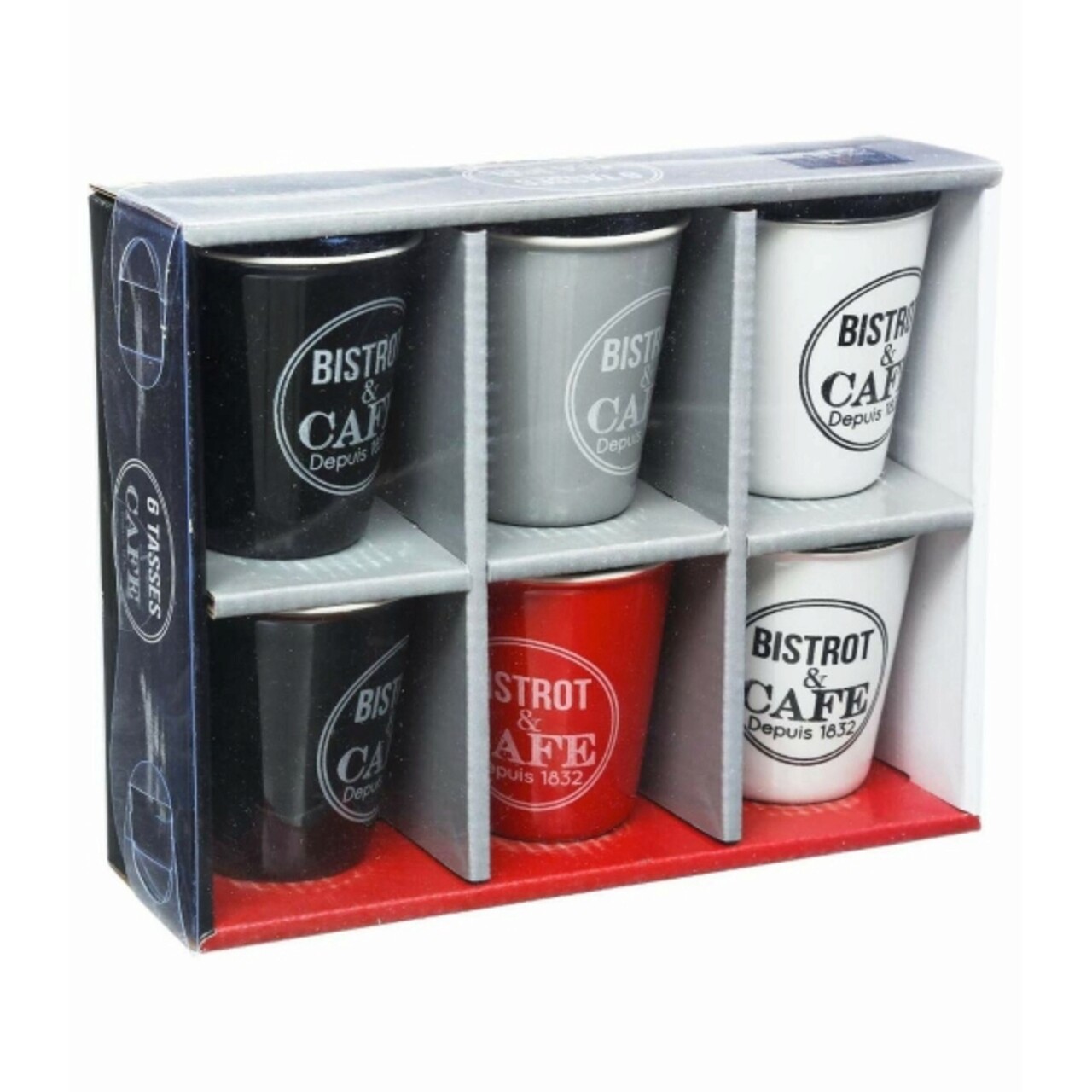 Set 6 cesti pentru cafea Bistrot, 5five, 110 ml, ceramica - Mezoni