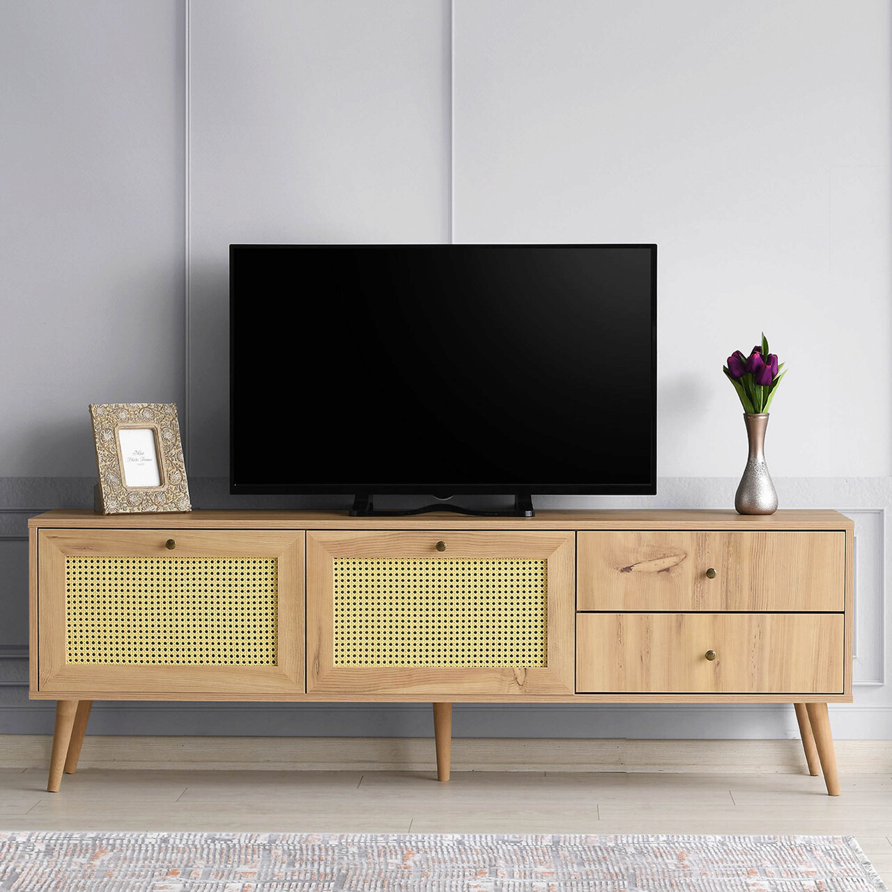 Comoda TV, Kalune Design, Patara 180, 180x60x40 cm, Stejar - mezoni.ro
